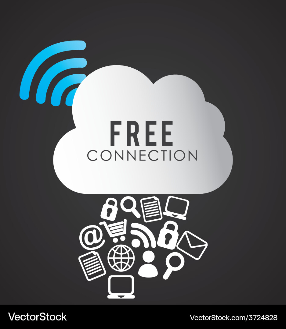 Wi-fi connection design Royalty Free Vector Image