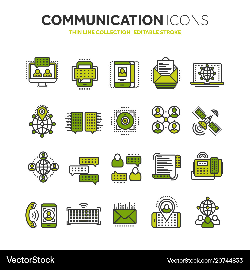 Communication social media online chatting Vector Image