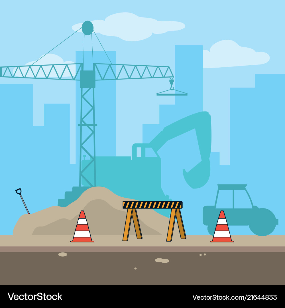 Construction industry concept Royalty Free Vector Image