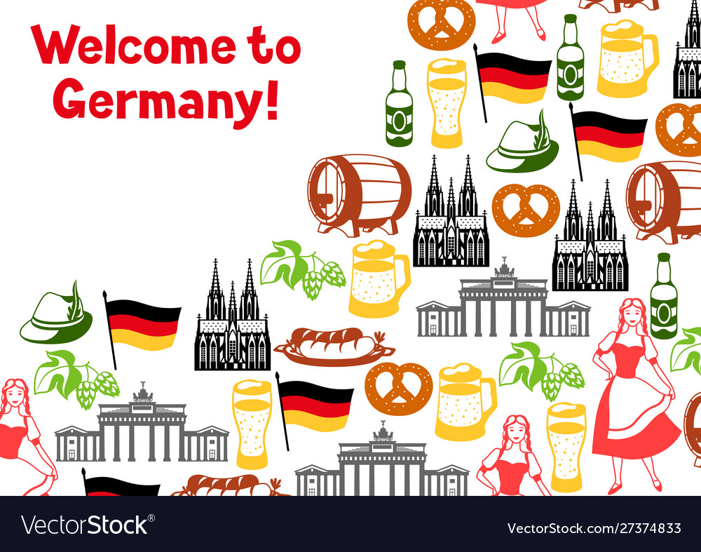 German background design germany national Vector Image