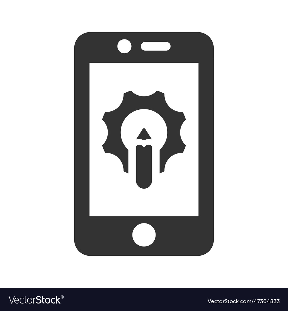 Mobile app design icon Royalty Free Vector Image Mobile app design icon Royalty Free Vector Image