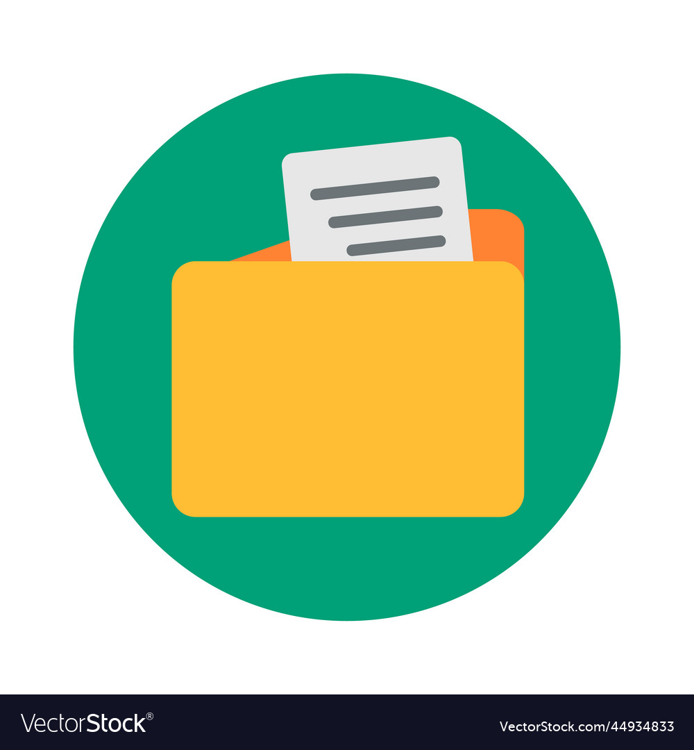 Modern folder and document icon Royalty Free Vector Image