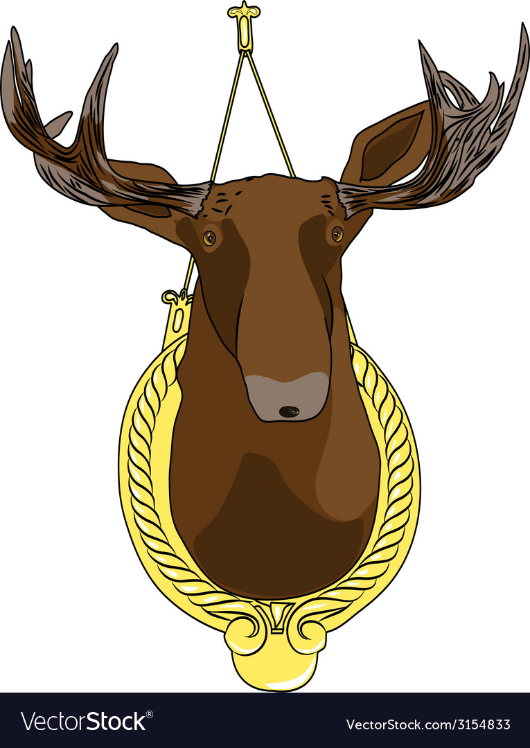 Moose head Royalty Free Vector Image - VectorStock
