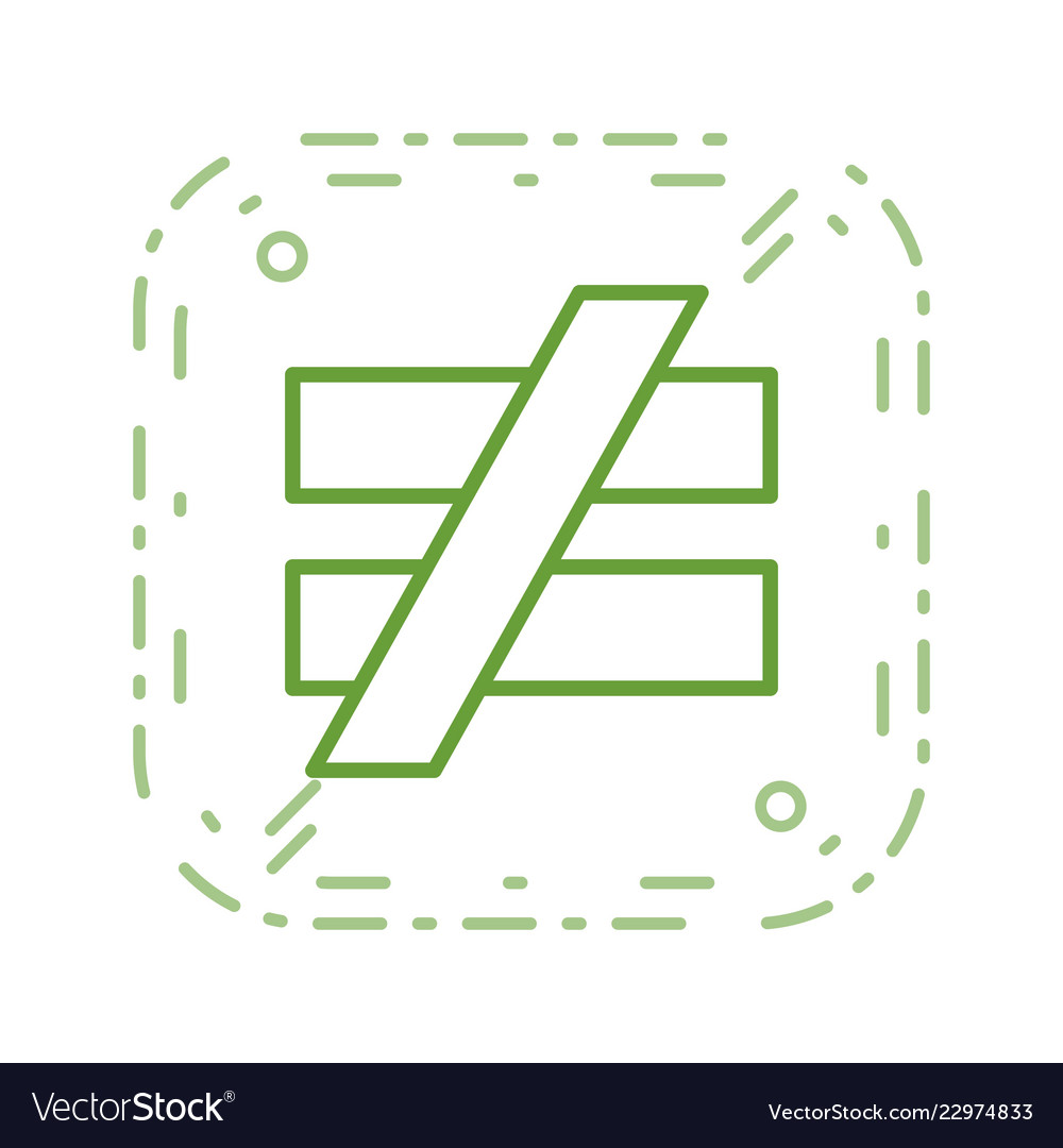 Notequalto icon Royalty Free Vector Image - VectorStock