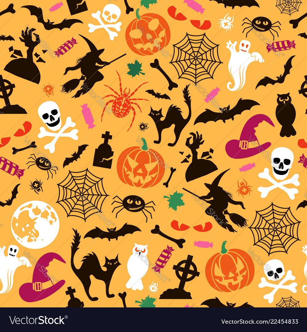 Seamless halloween pattern Royalty Free Vector Image