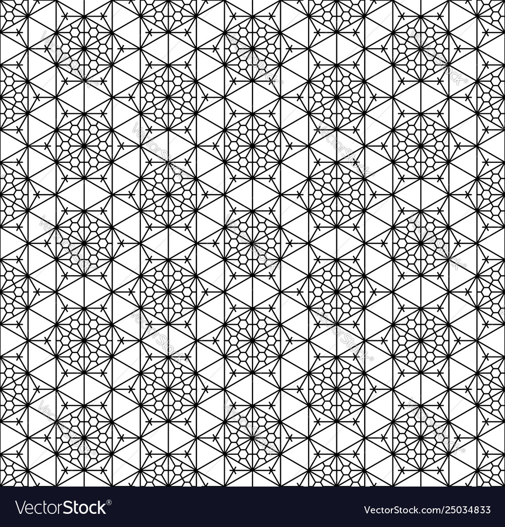 Seamless Traditional Japanese Ornament Kumiko Vector Image