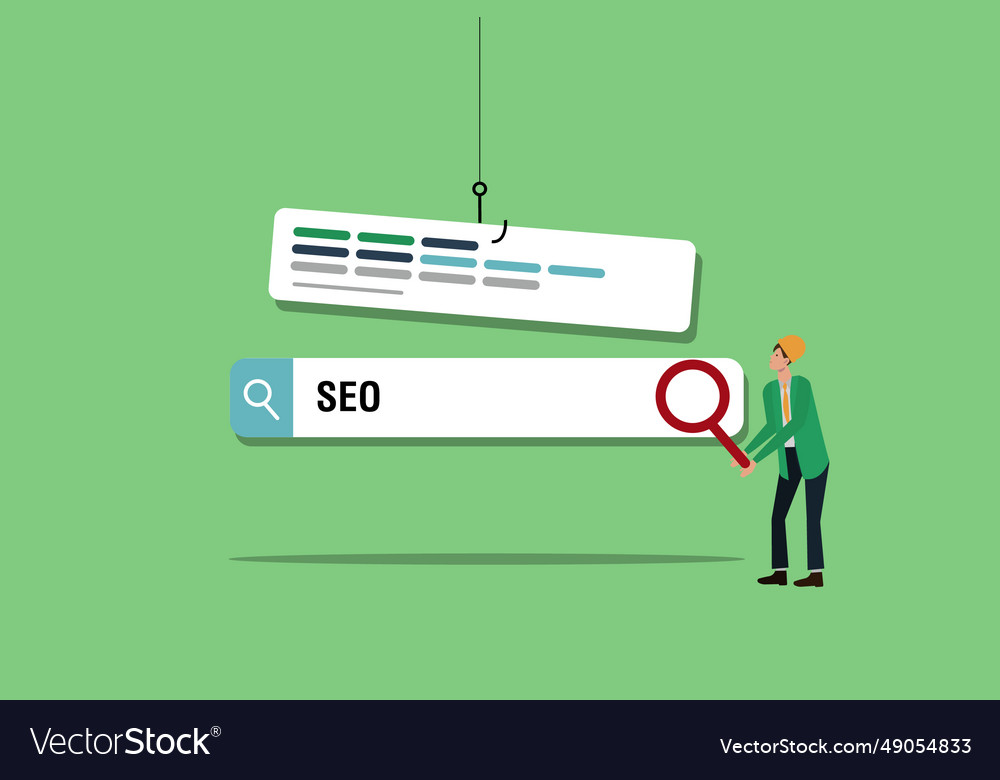 Seo search engine optimization Royalty Free Vector Image