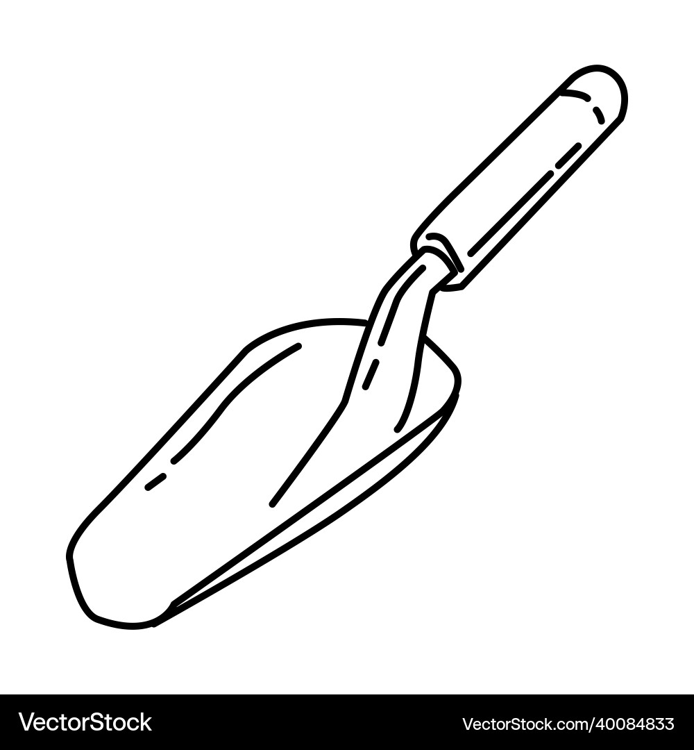 Trowel icon doodle hand drawn or outline Vector Image
