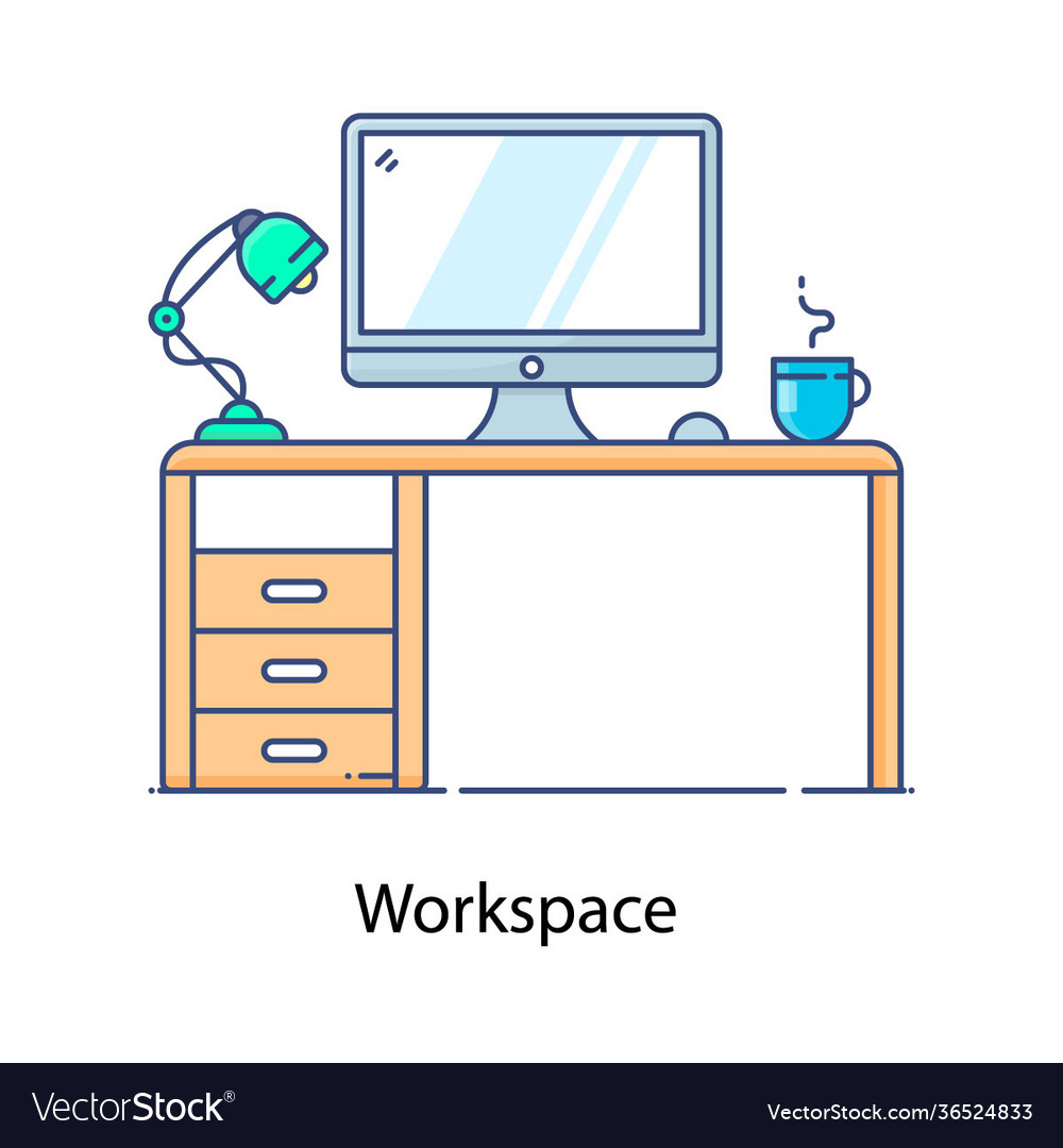 Workspace Royalty Free Vector Image - VectorStock