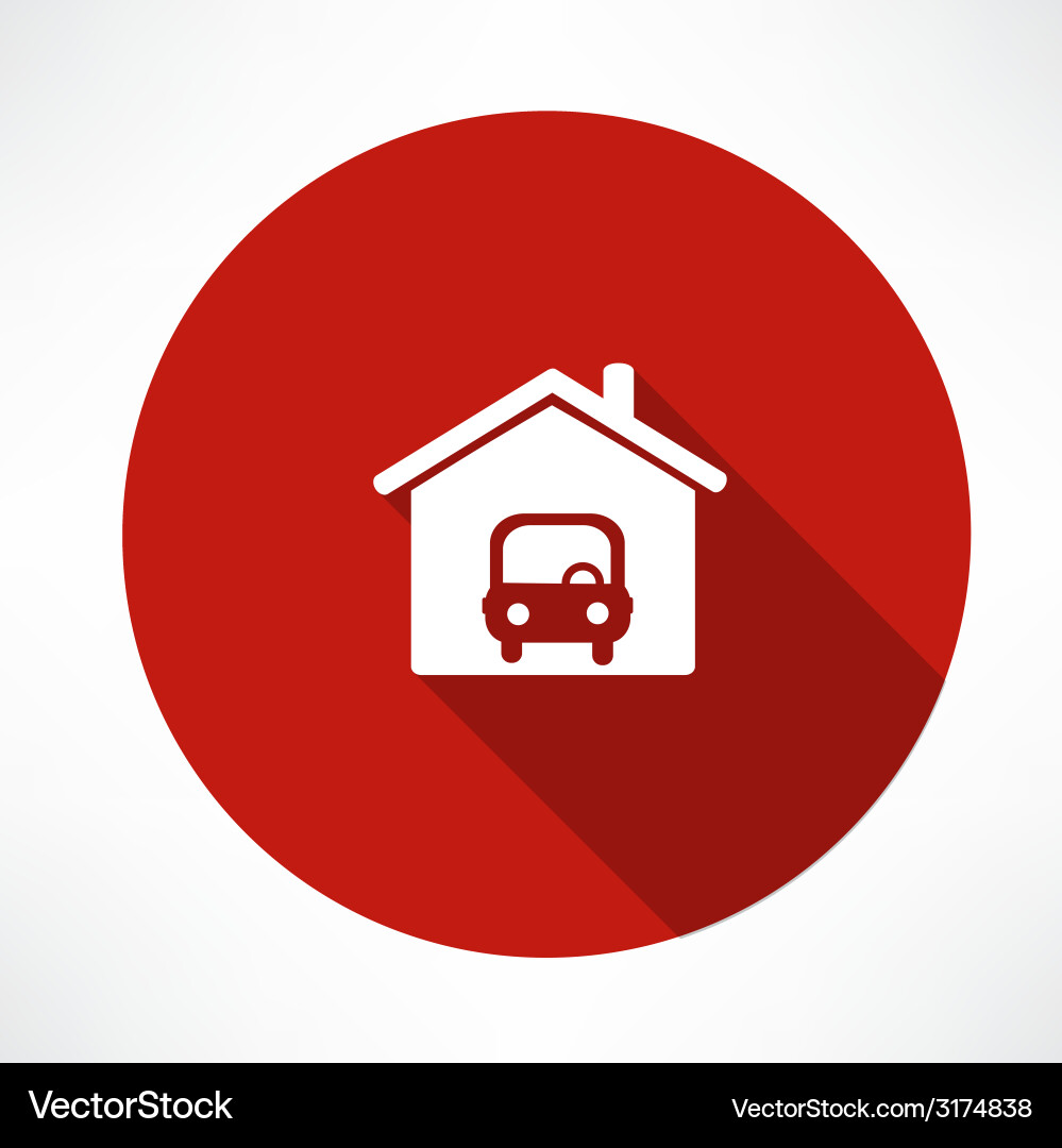 Car in the garage icon Royalty Free Vector Image