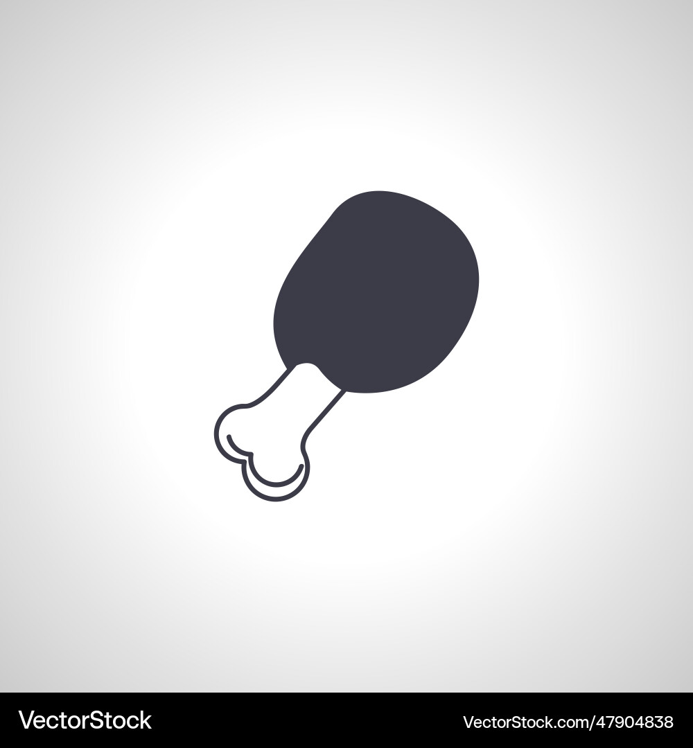 Chicken leg icon chicken leg icon Royalty Free Vector Image