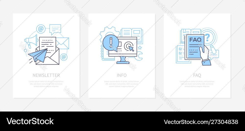 Customer service - line design style icons set Vector Image