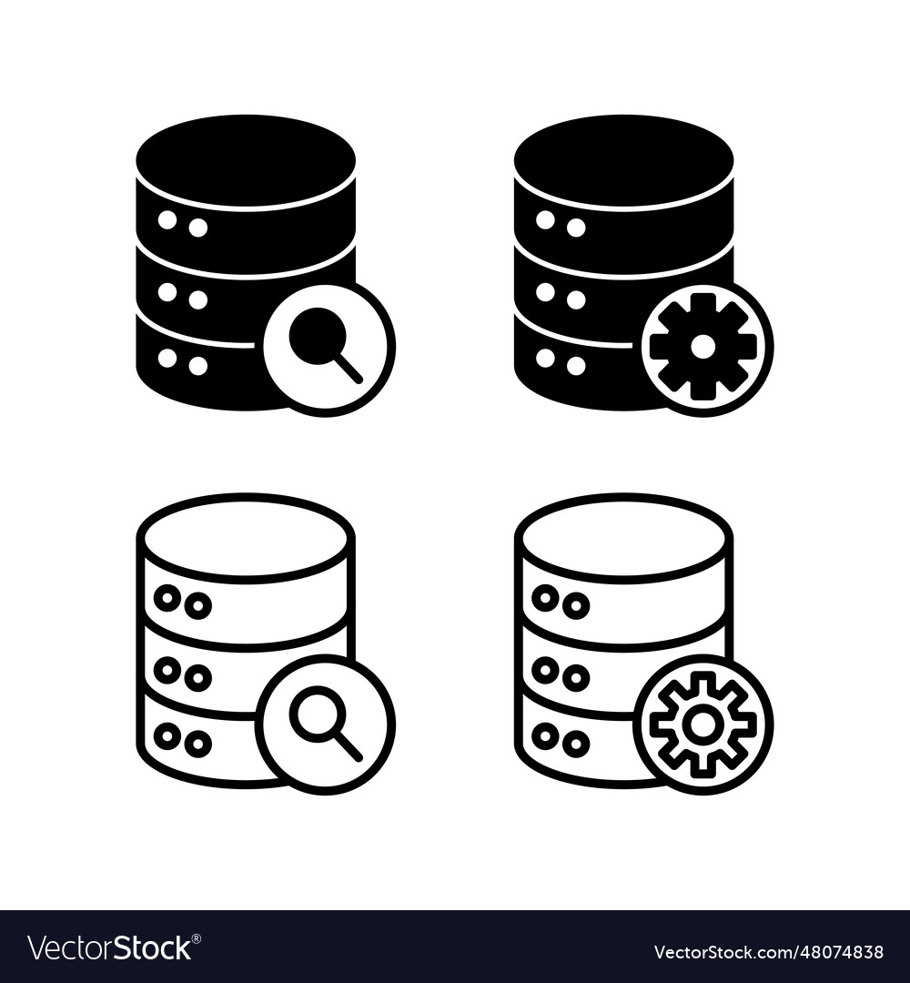 Database icon server icon storage Royalty Free Vector Image Database icon server icon storage Royalty Free Vector Image