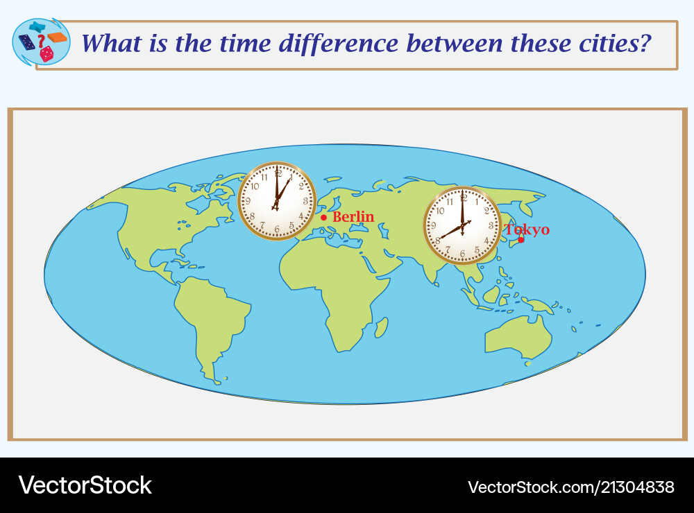 Logical task what is the time difference between Vector Image