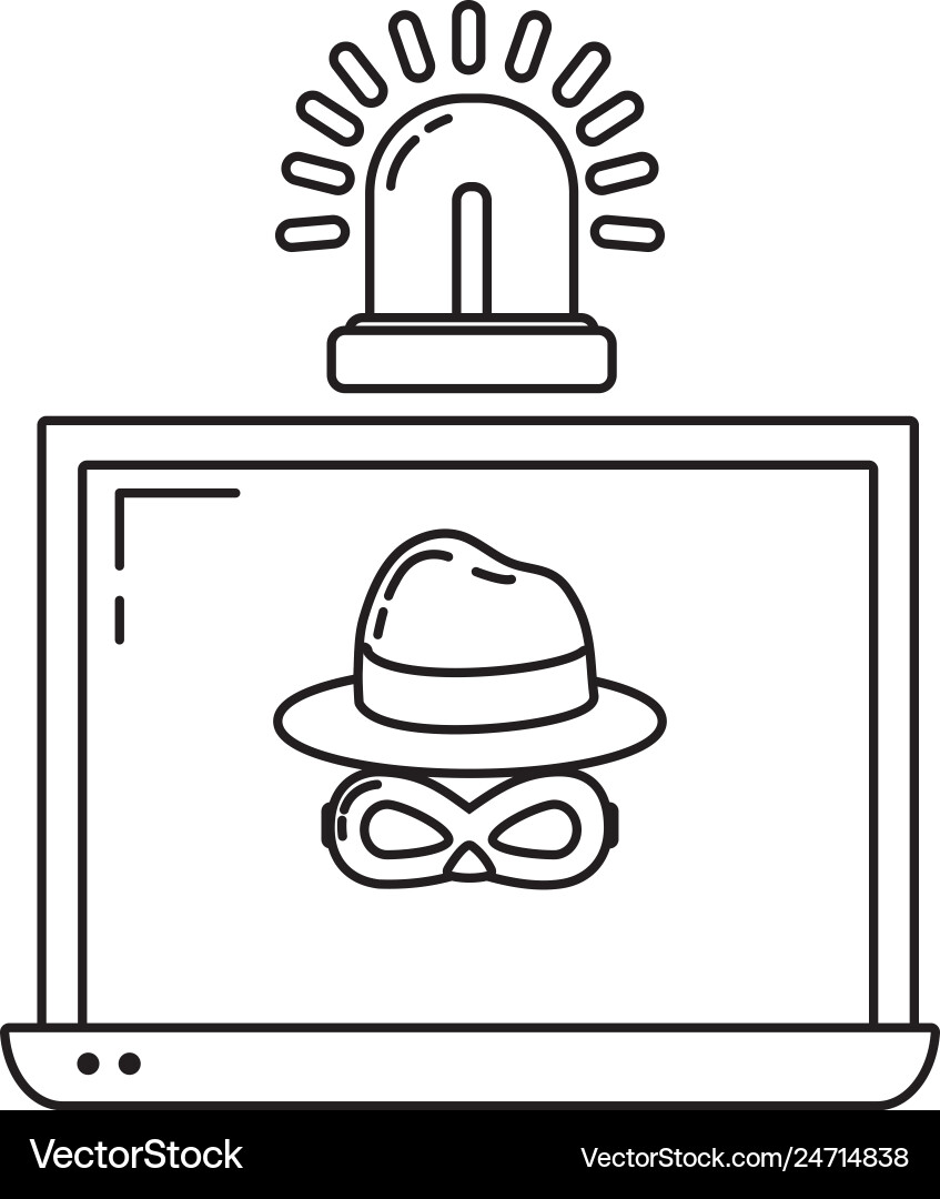 Security system cartoon Royalty Free Vector Image