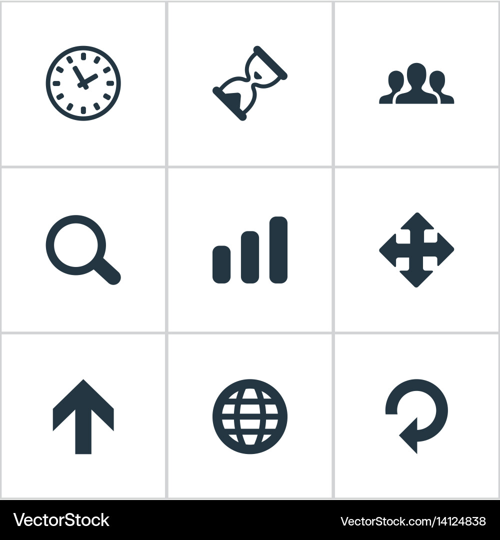 Set of simple practice icons Royalty Free Vector Image