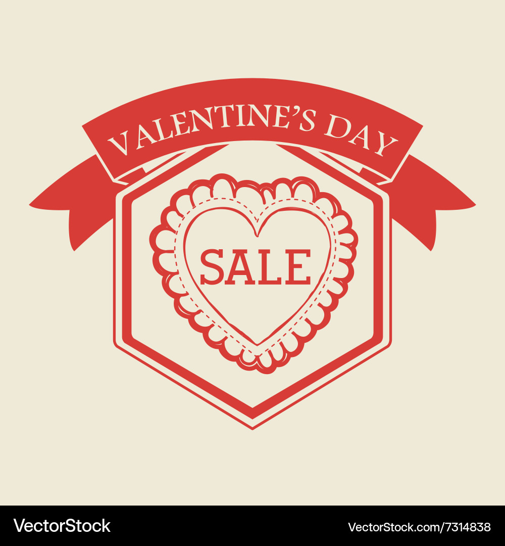 Valentines day sale design Royalty Free Vector Image