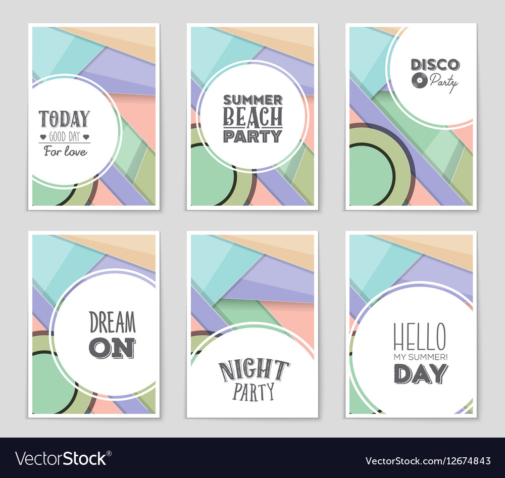 Abstract layout background set for art Royalty Free Vector