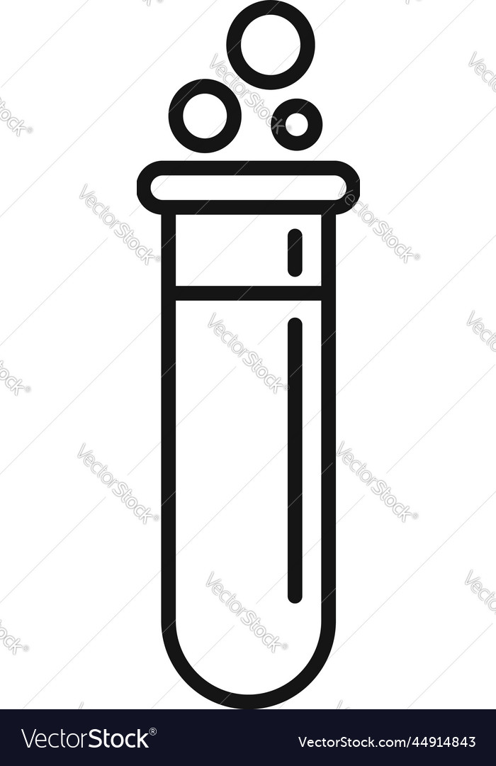 Boiling Test Tube Icon Outline Lab Royalty Free Vector Image