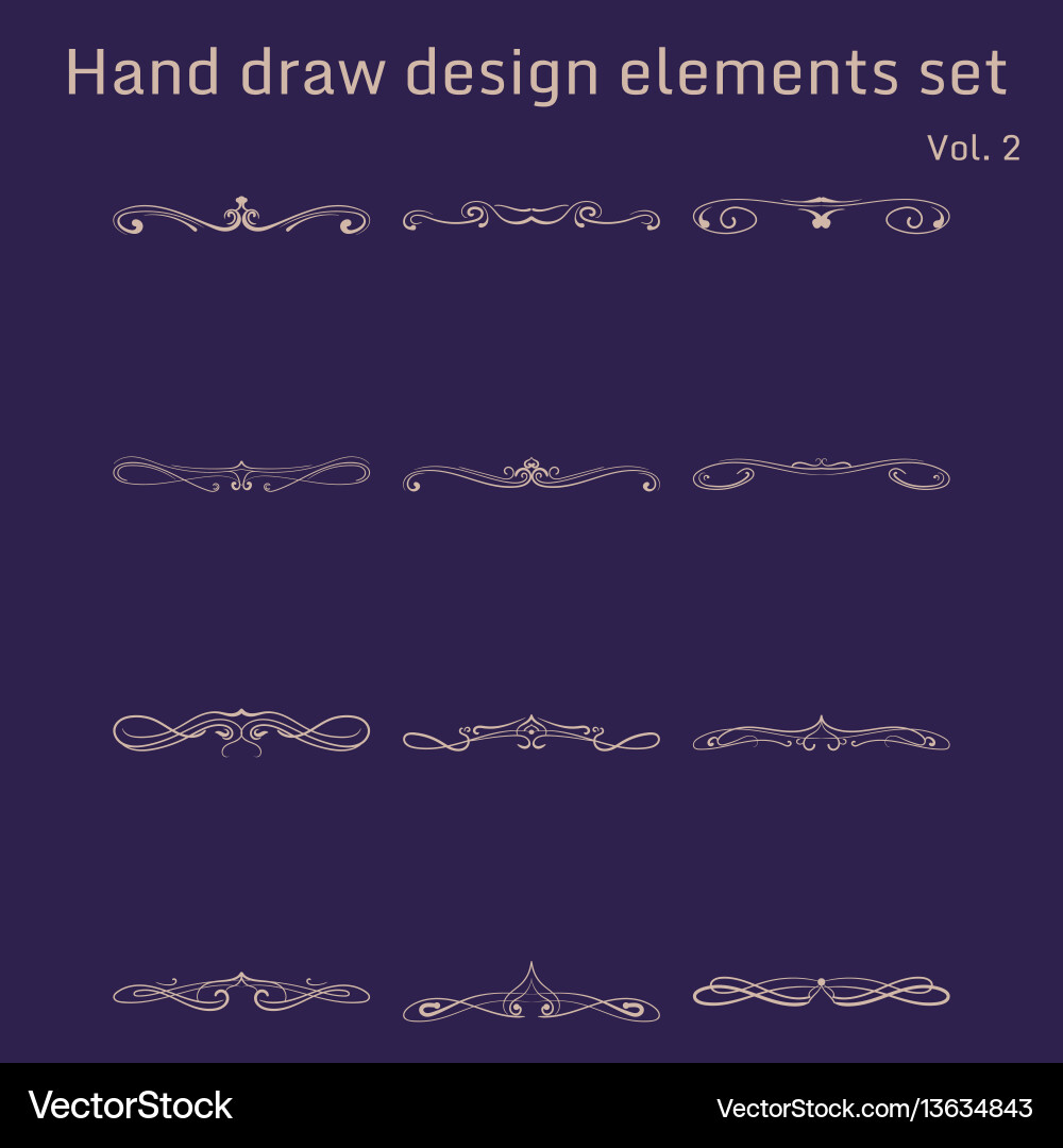 Bunch of simple and elegant design elements Vector Image