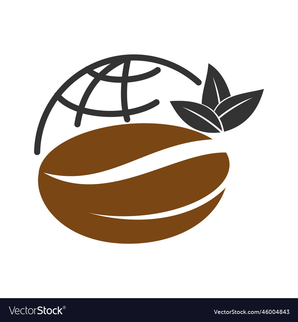 Coffee shop logo cup and been Royalty Free Vector Image