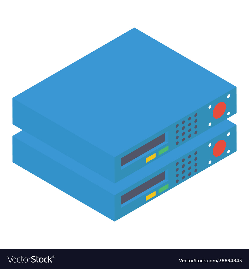 Data server rack Royalty Free Vector Image - VectorStock