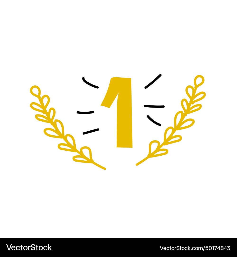 First place badge award for brand Royalty Free Vector Image