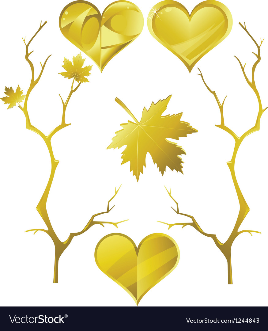 Gold design elements Royalty Free Vector Image