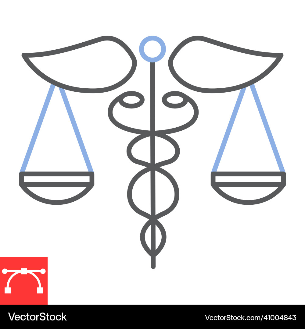 Health law line icon Royalty Free Vector Image