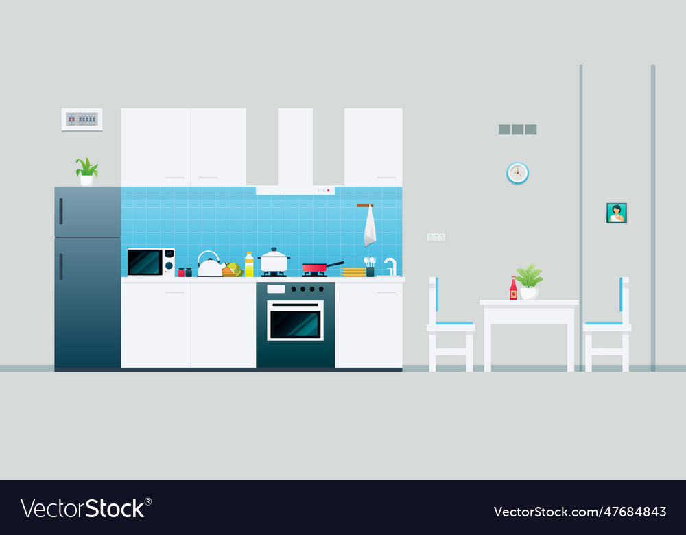 Inside the kitchen Royalty Free Vector Image - VectorStock