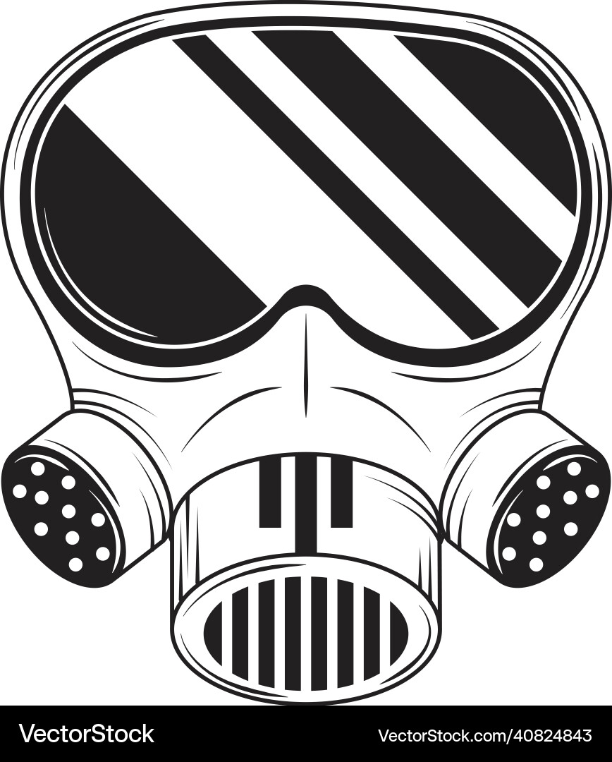 Mask gas respirator Royalty Free Vector Image - VectorStock