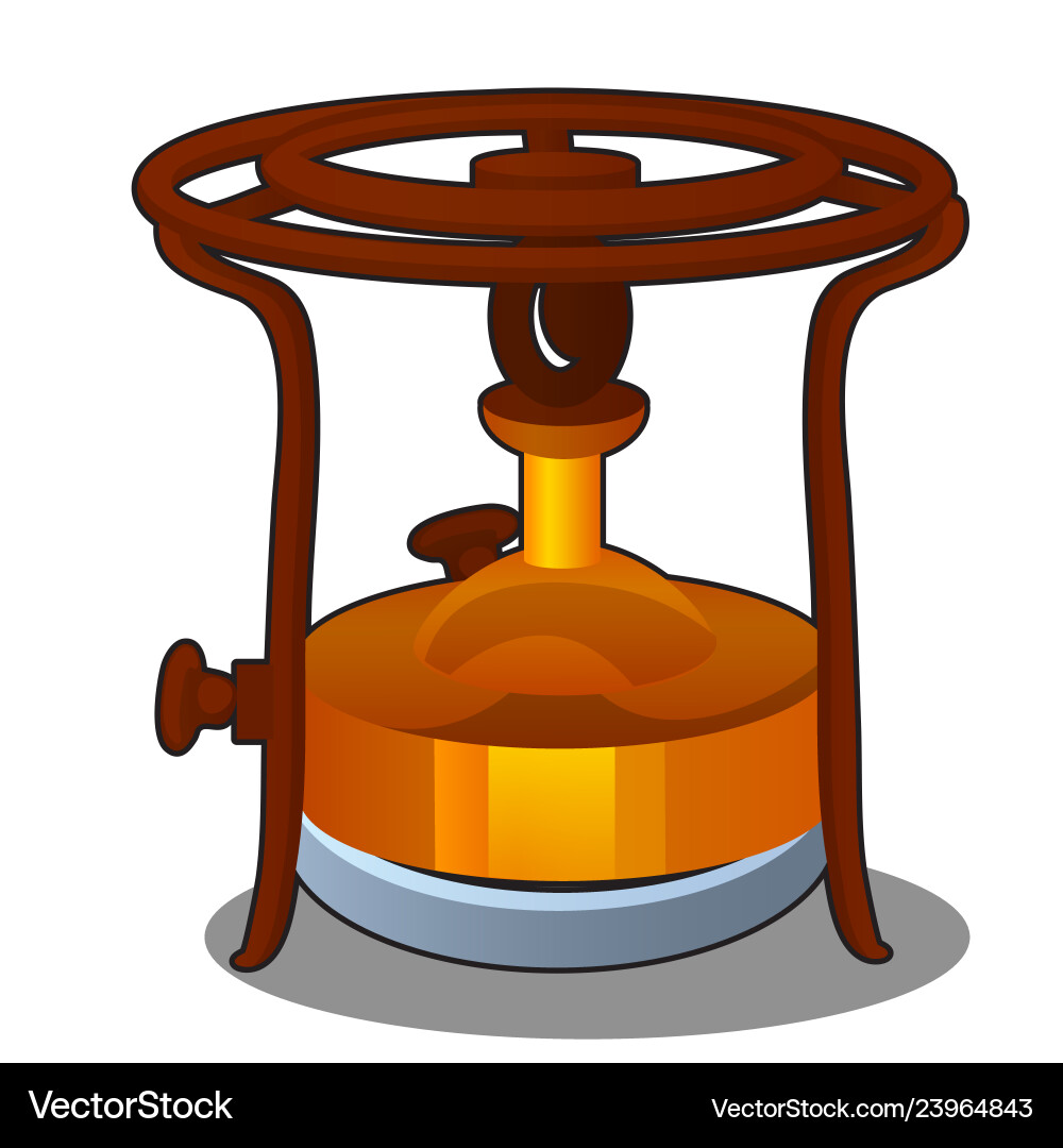 Portable stove or primus isolated on white Vector Image