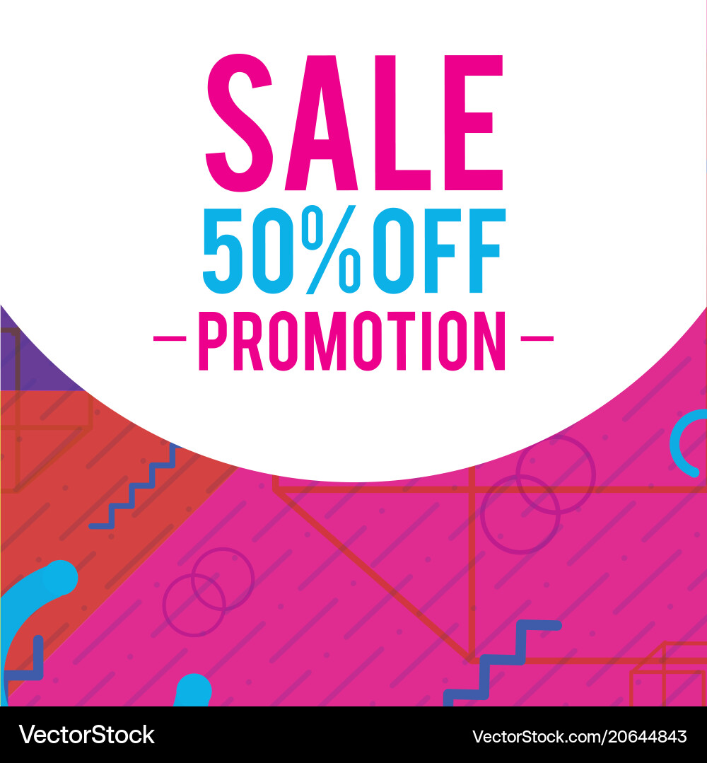 Sales promotions and discounts Royalty Free Vector Image