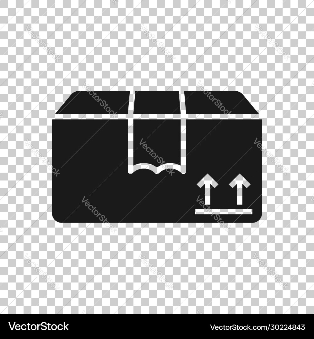 Shipping box icon in flat style container Vector Image
