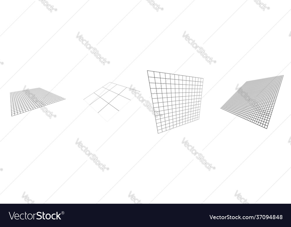 3d angled squared checkered planes in perspective Vector Image