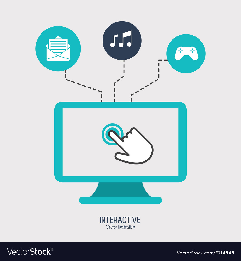 Interactive technology design Royalty Free Vector Image