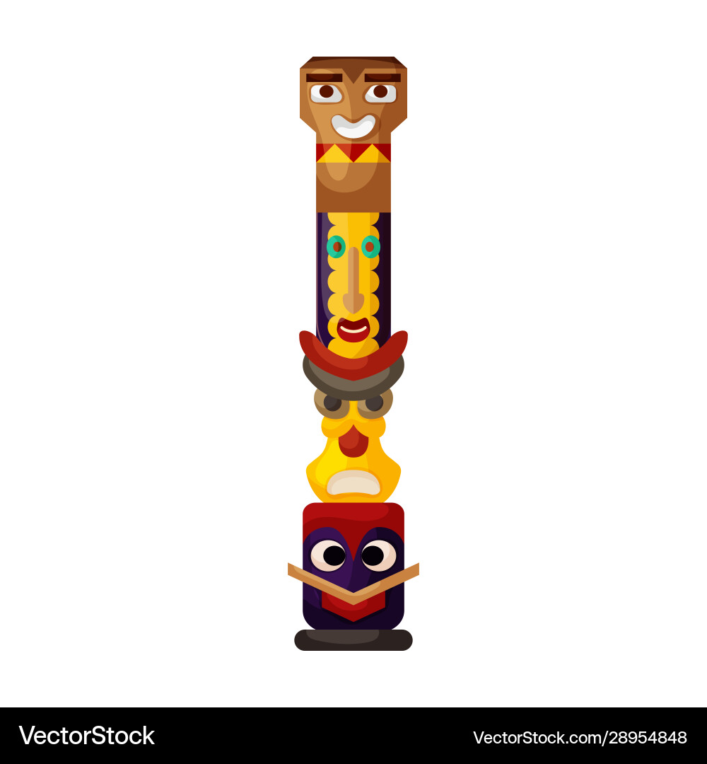 Totem iconcartoon icon isolated Royalty Free Vector Image