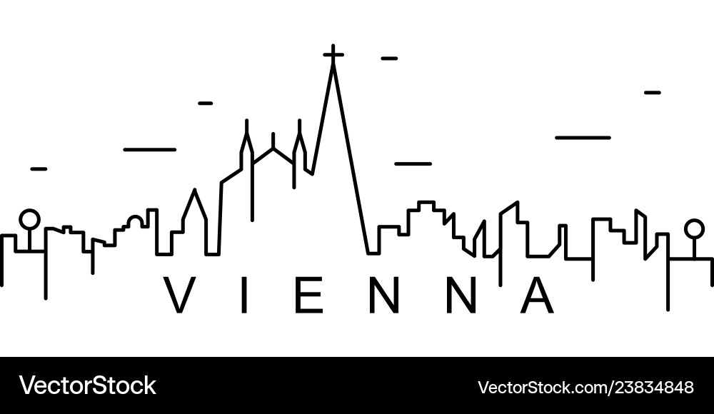 Vienna outline icon can be used for web logo Vector Image