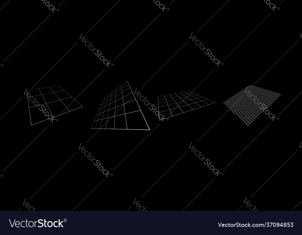 3d angled squared checkered planes in perspective Vector Image