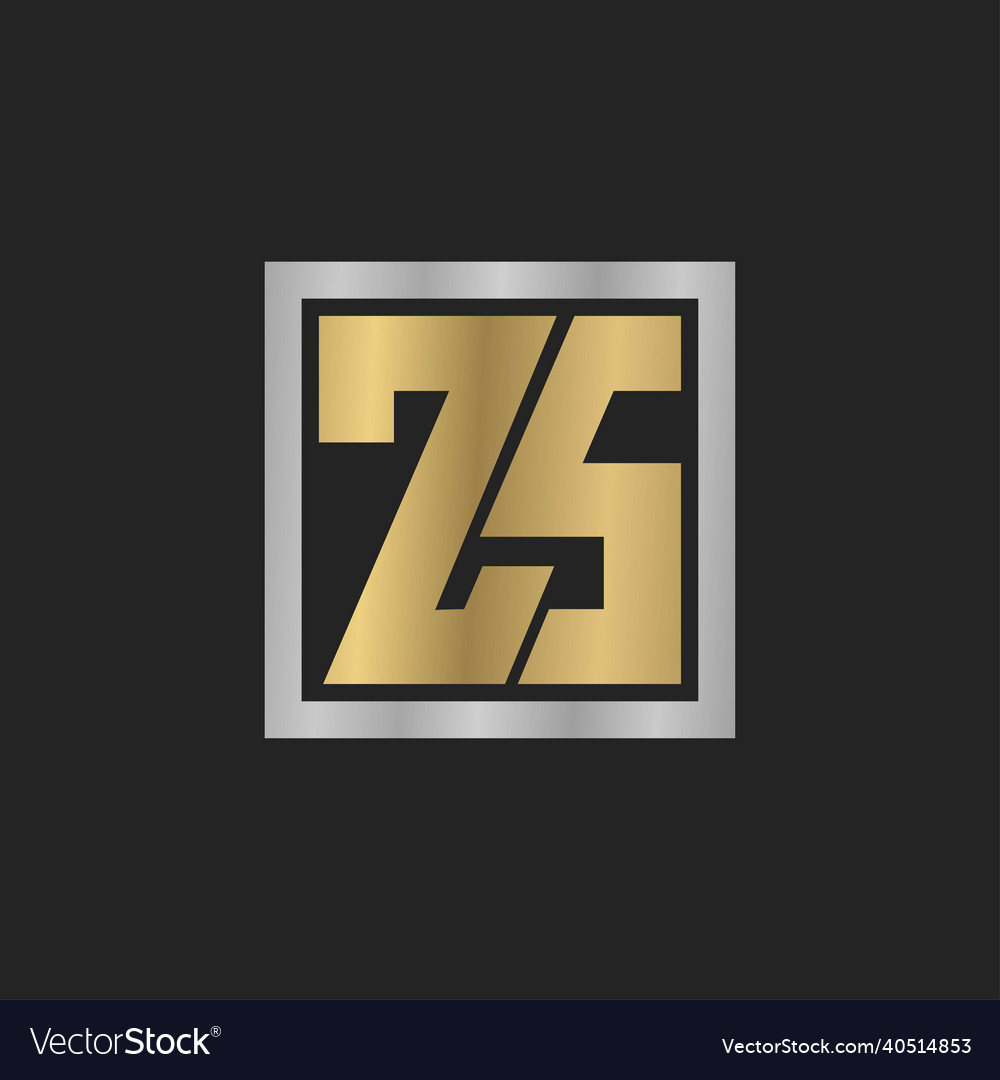 Alphabet initials logo sz zs z and s Royalty Free Vector