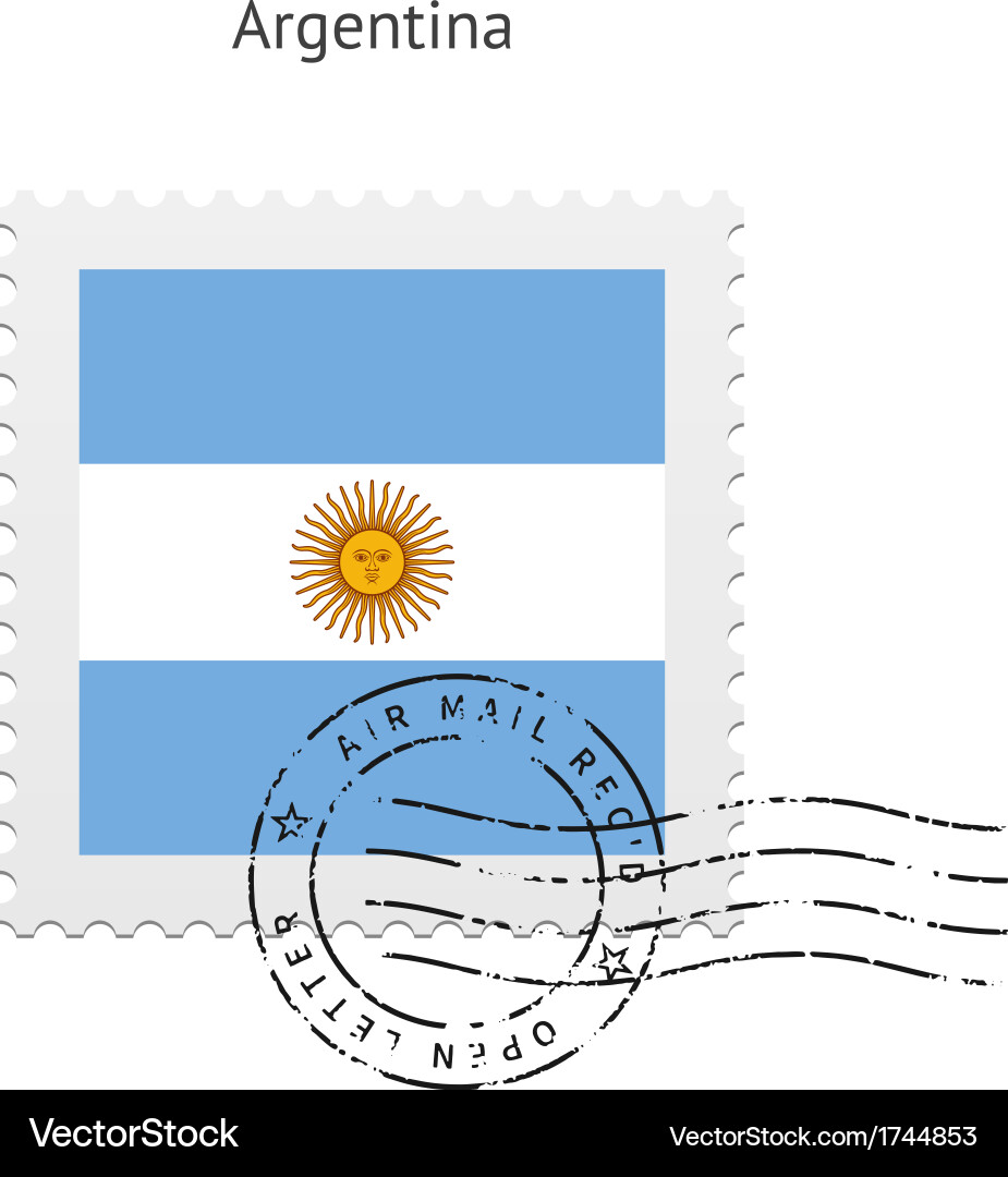 Argentina Postage Stamp - Flag Royalty Free Vector Image