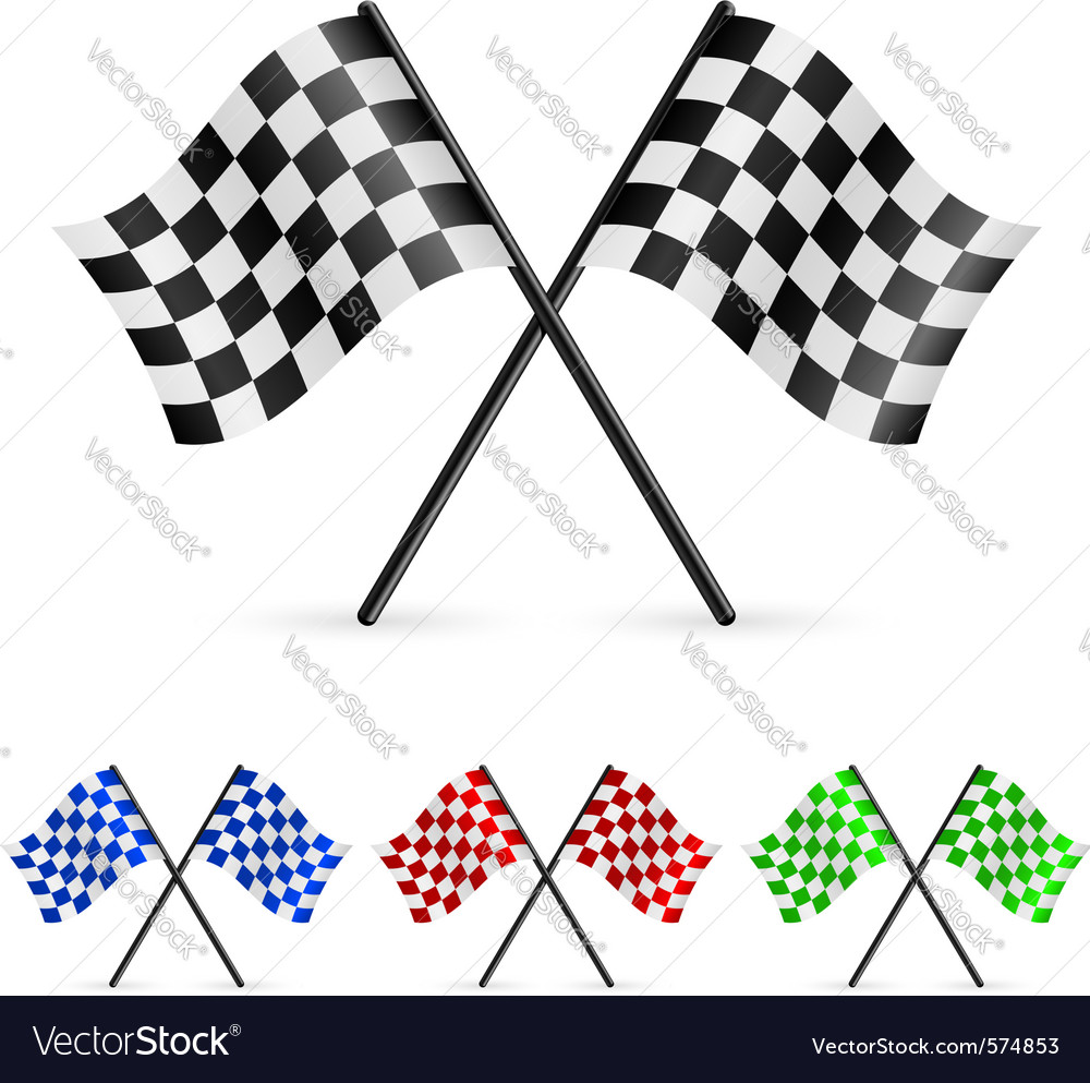 Checkered flags Royalty Free Vector Image - VectorStock