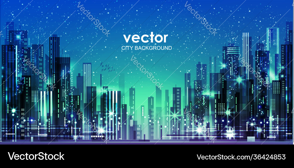 City background with architecture skyscrapers Vector Image