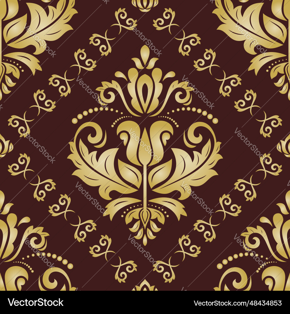 Classic seamless fine pattern Royalty Free Vector Image