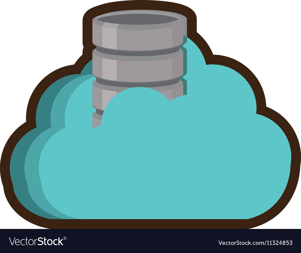 Cloud computing isolated icon Royalty Free Vector Image