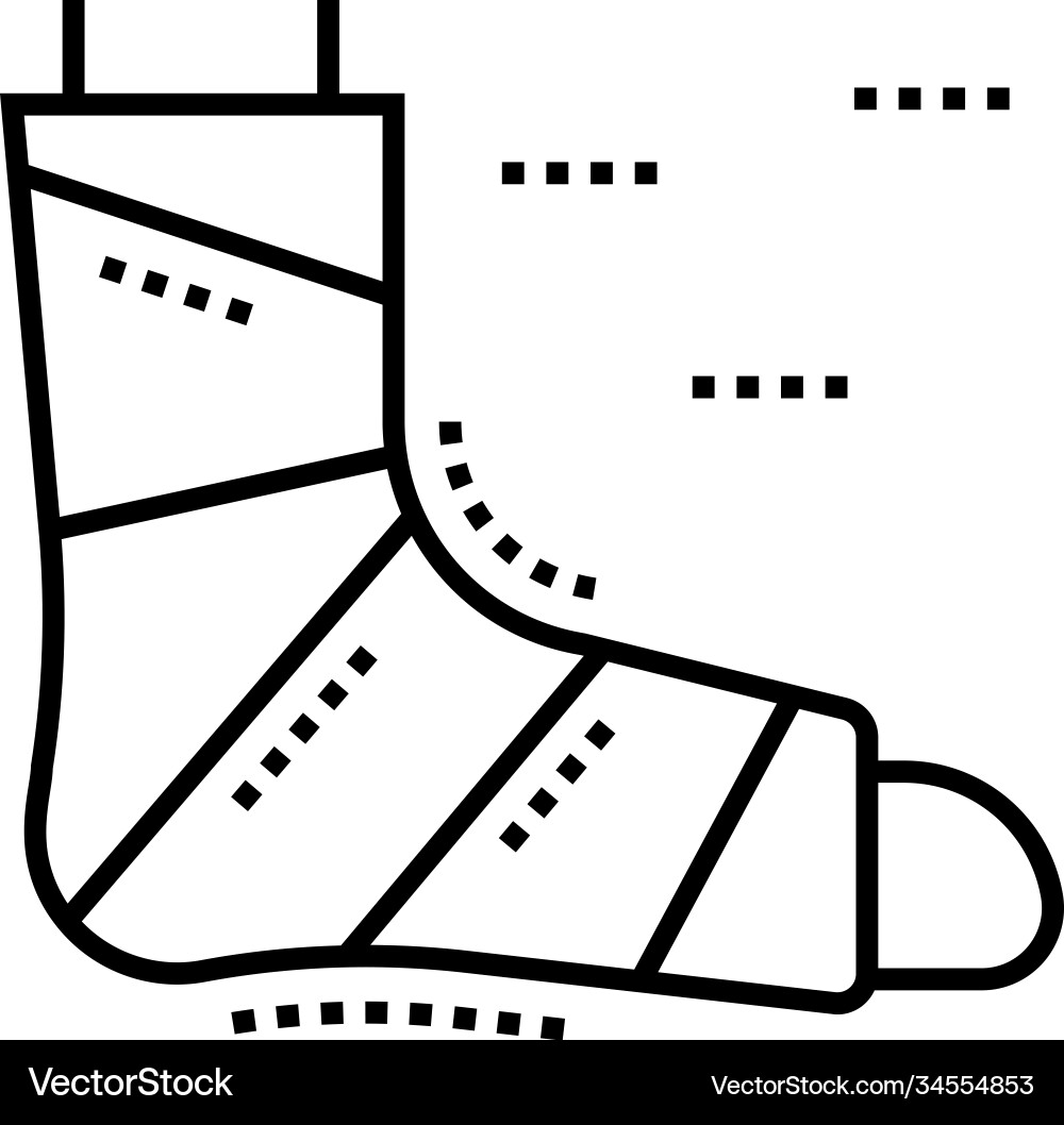 Fractured foot Royalty Free Vector Image - VectorStock