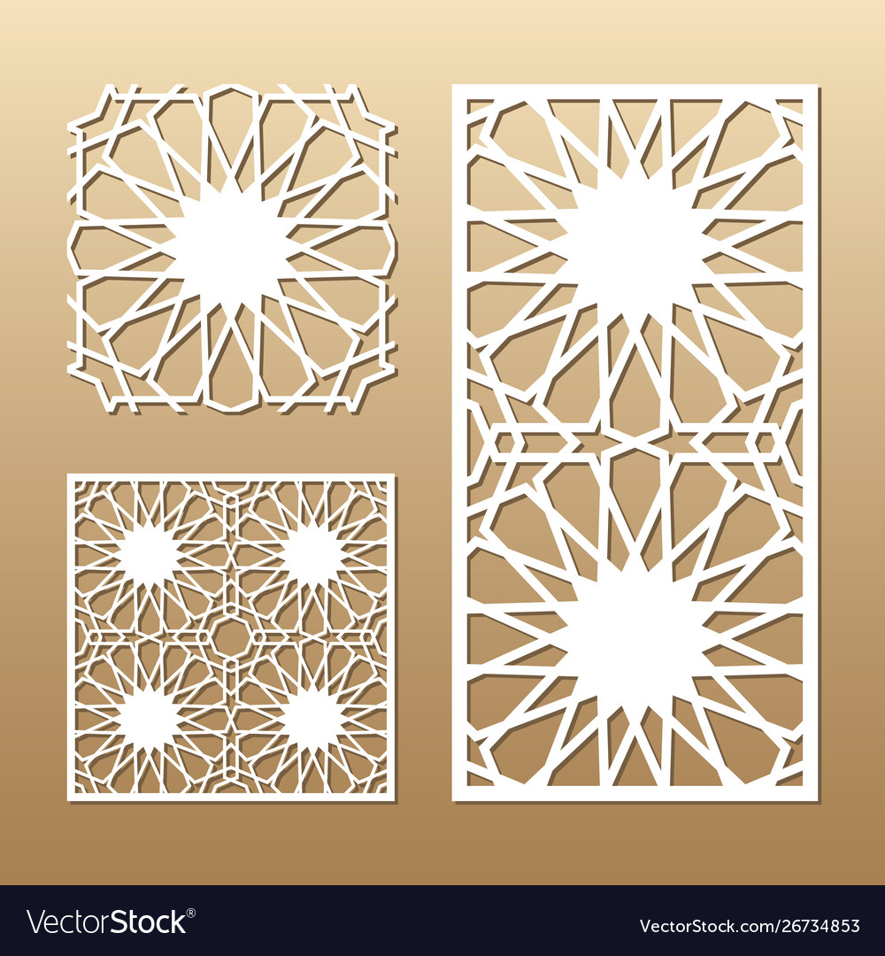 Laser cut panel Royalty Free Vector Image - VectorStock