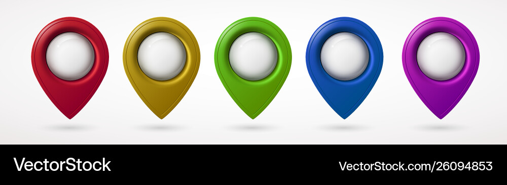 Map location pointerrealistic style Royalty Free Vector