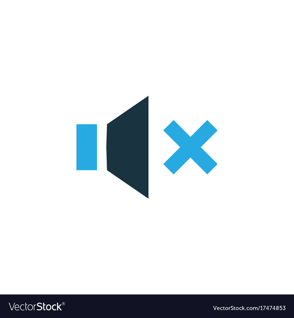Mute colorful icon symbol premium quality Vector Image Mute colorful icon symbol premium quality Vector Image