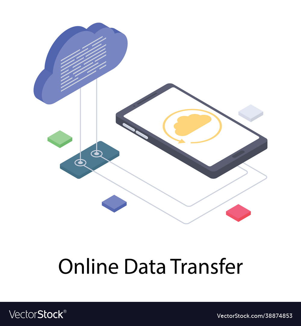 Online data transfer Royalty Free Vector Image